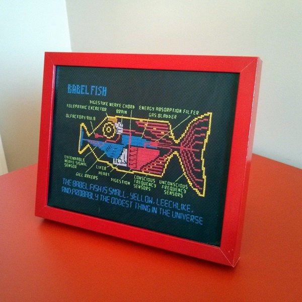 Babel Fish cross stitch pattern – RandomlyGenerated